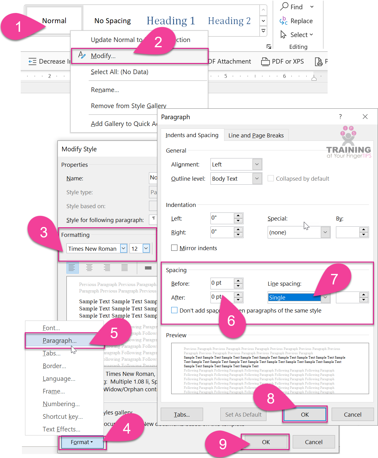 Set Font and Paragraph Defaults for Every Document – Training At Your ...